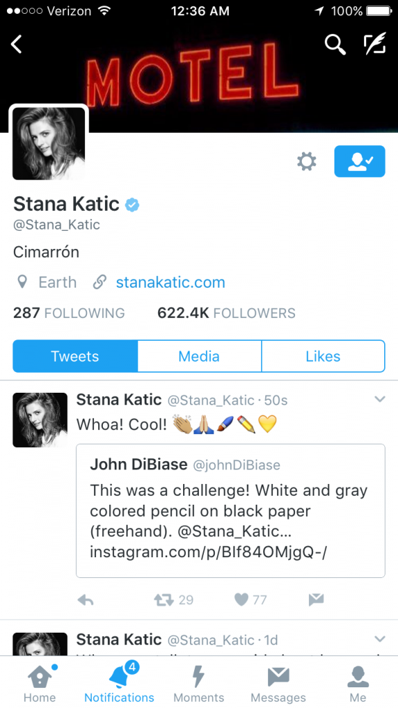Stana Katic Colored Pencil on Black Paper Freehand Drawing – The ...