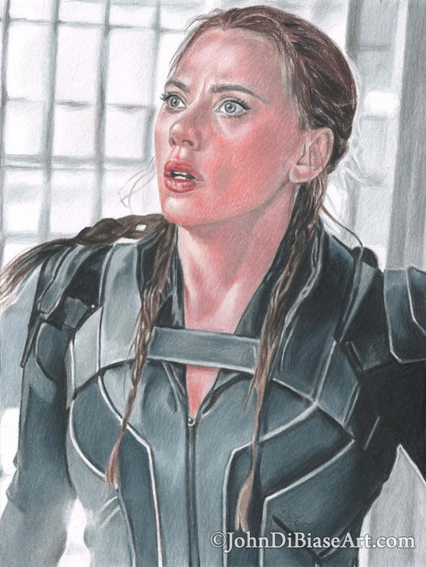 Black Widow Commissioned Freehand Colored Pencil Drawing – The Artwork ...