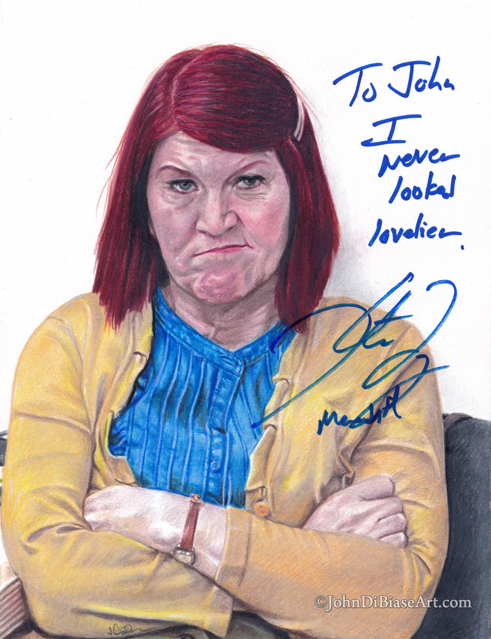 AUTOGRAPHED Meredith Palmer (Kate Flannery) from The Office Freehand ...